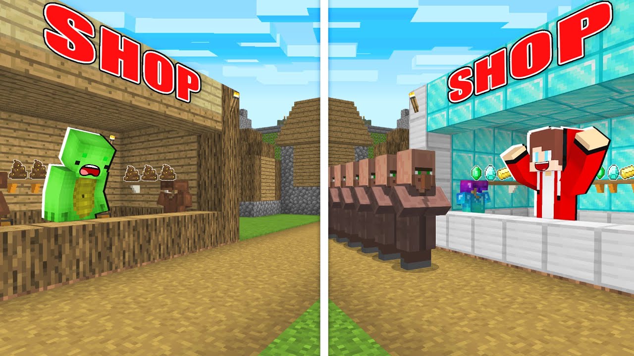 Maizen Store vs Mikey Store - Funny Story in Minecraft - YouTube