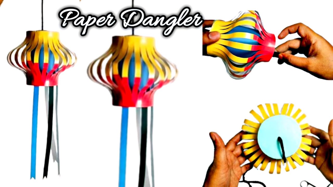 How to Make Paper Dangler | Paper Dangler Making - YouTube