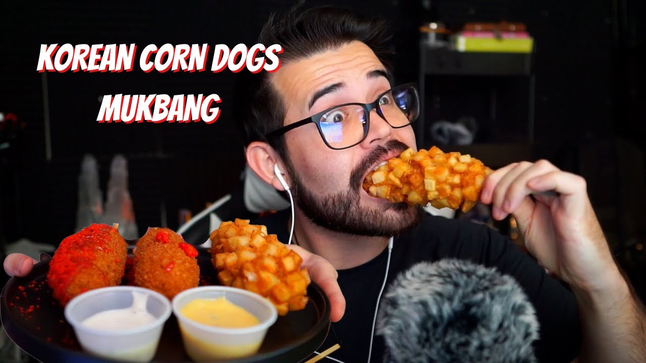 ASMR Korean Corn Dogs MUKBANG EATING SOUNDS (SUPER CRUNCHY & CHEESY ...