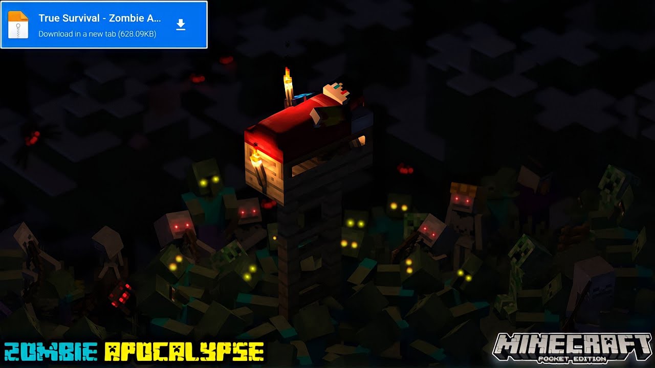 Best Zombie Apocalypse Add-on For MCPE 🤯|| How to download Zombies ...