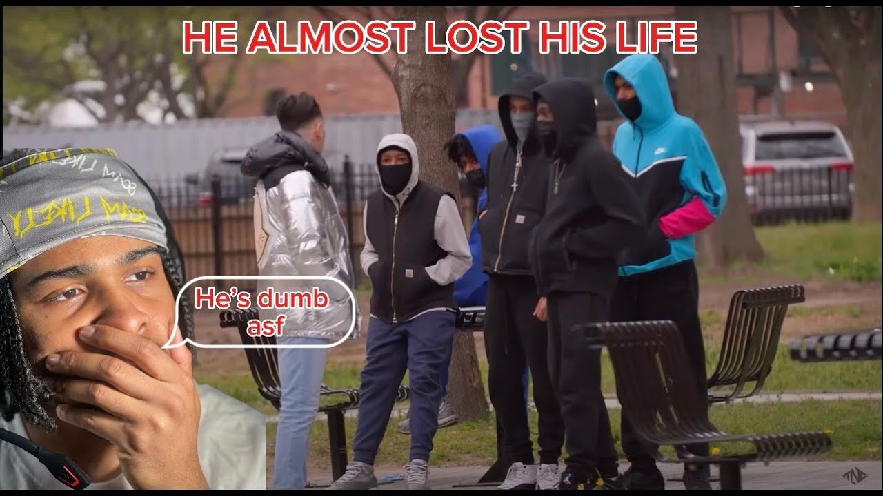 PRANKSTER ALMOST LOSES HIS LIFE!!! Throwing up fake gang signs in NYC ...