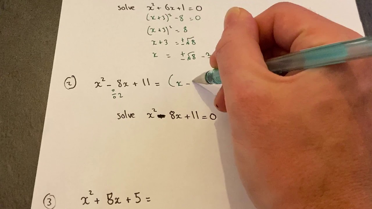 GCSE Maths: Complete the Square - YouTube