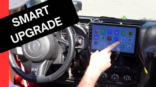 Jeep Wrangler JK Big Screen! ANDROID AUTO CAR PLAY (Watch Netflix, YouTube, Hulu)
