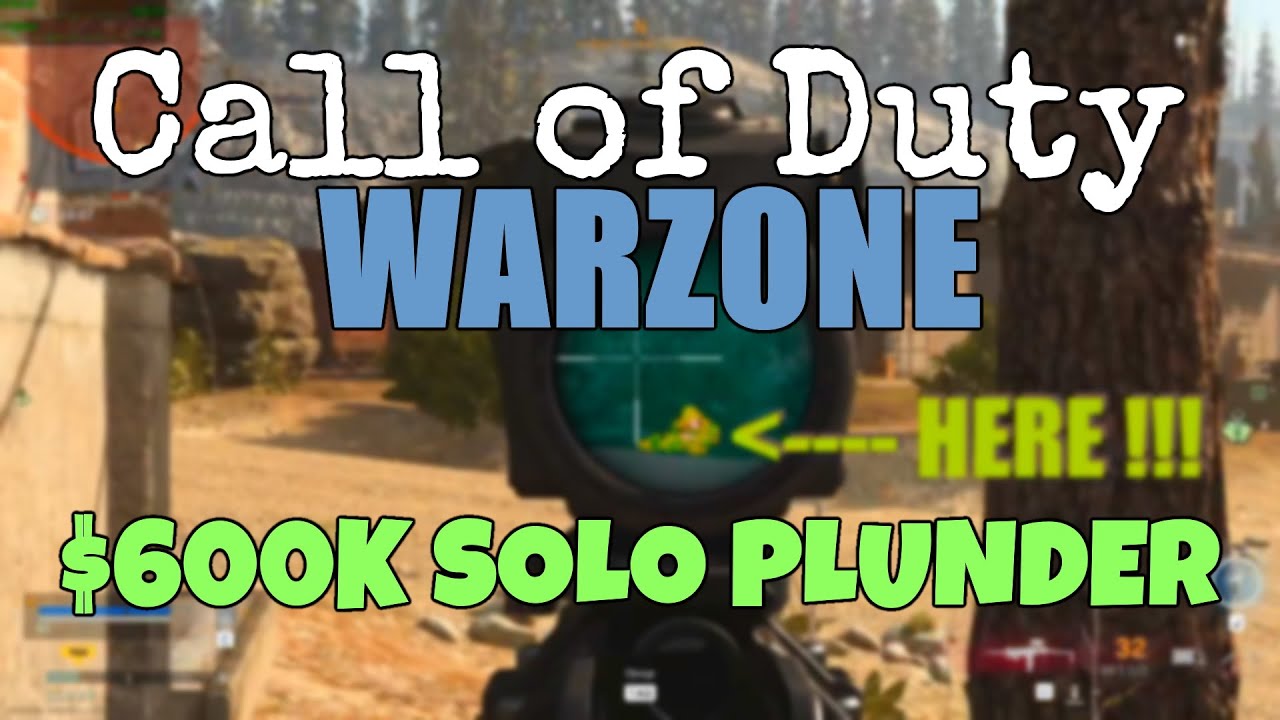 Solo Plunder $600K [COD WARZONE] - YouTube