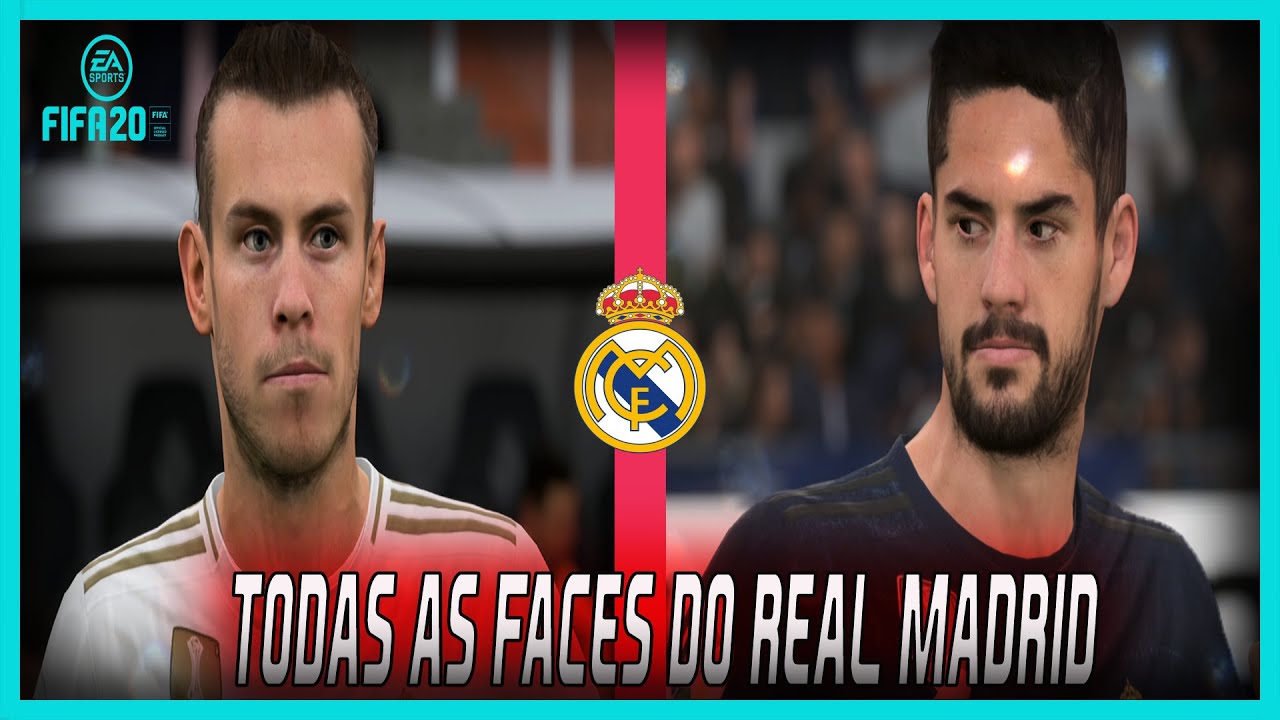 TODAS AS FACES DO REAL MADRID ATUALIZADO FIFA 20 | É CADA FACE INSANA ...