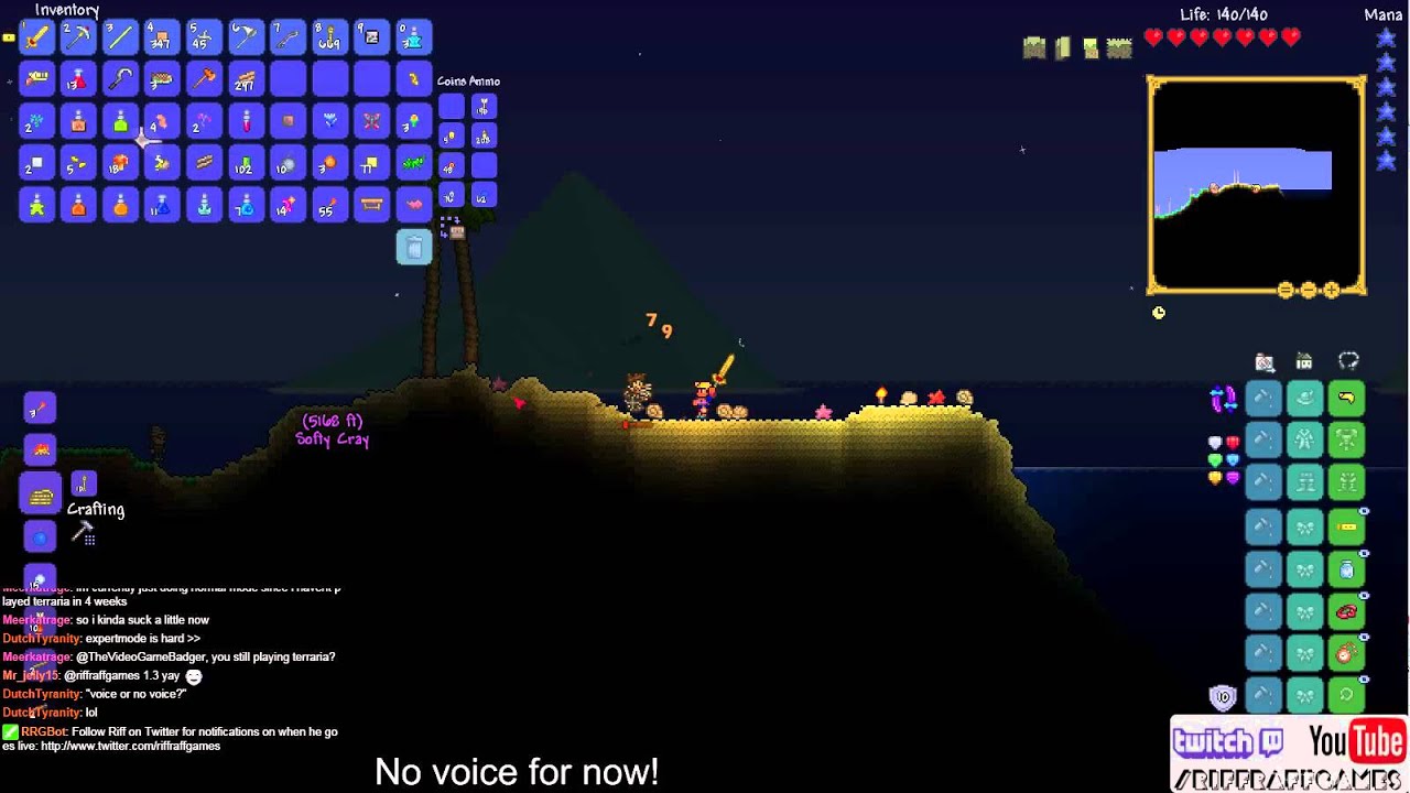 First ever cast in 1.3 - Reaver Shark! [Terraria PC] - YouTube