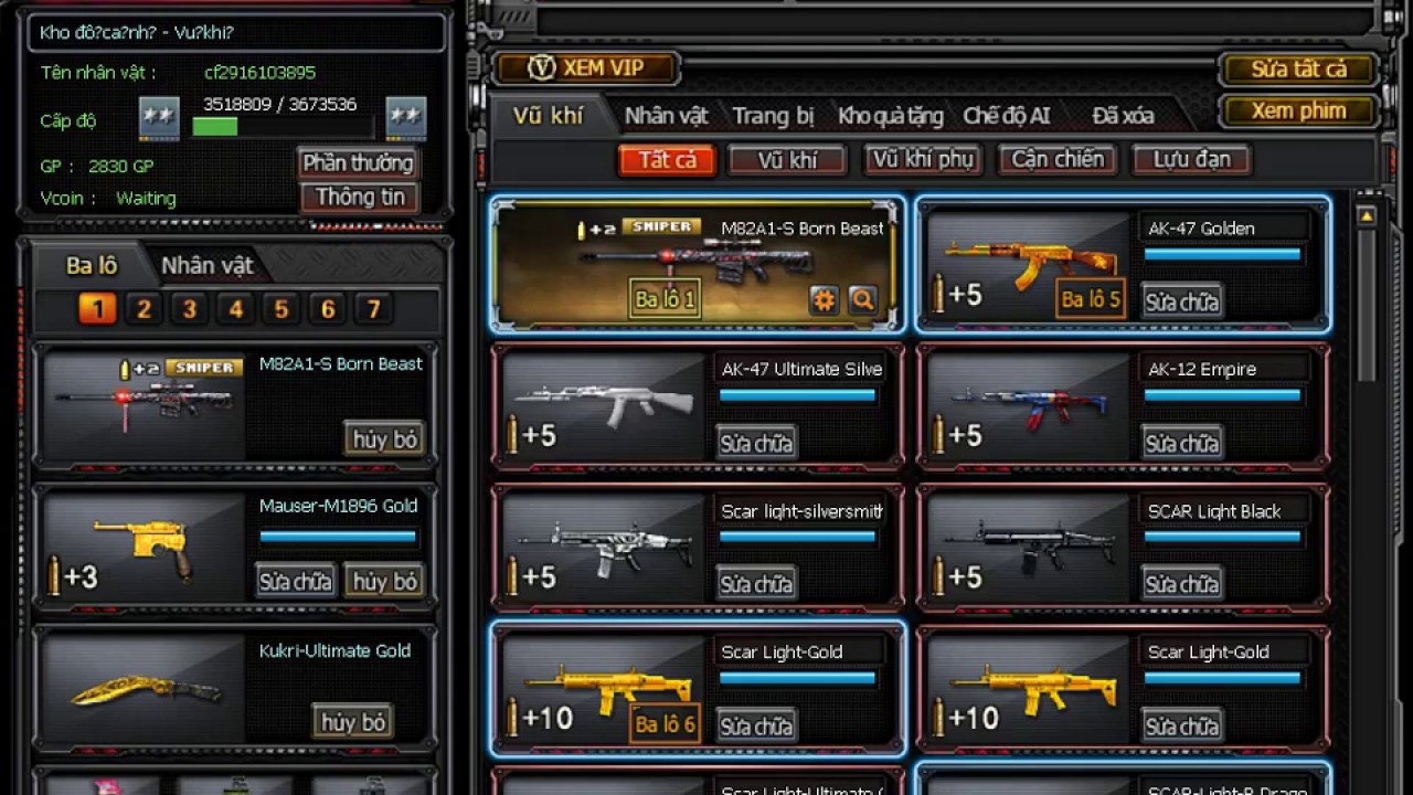 Share Ạc Cf : 3Z Víp Dao quắm gol - YouTube