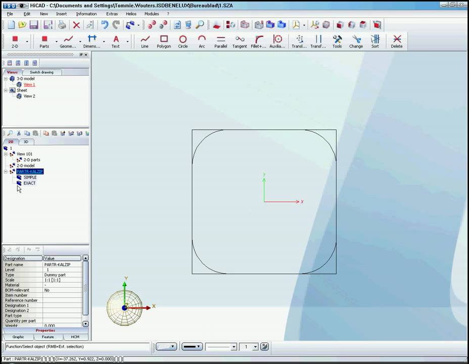 HiCAD neXt - Steel Engineering - Own profile cross section - YouTube