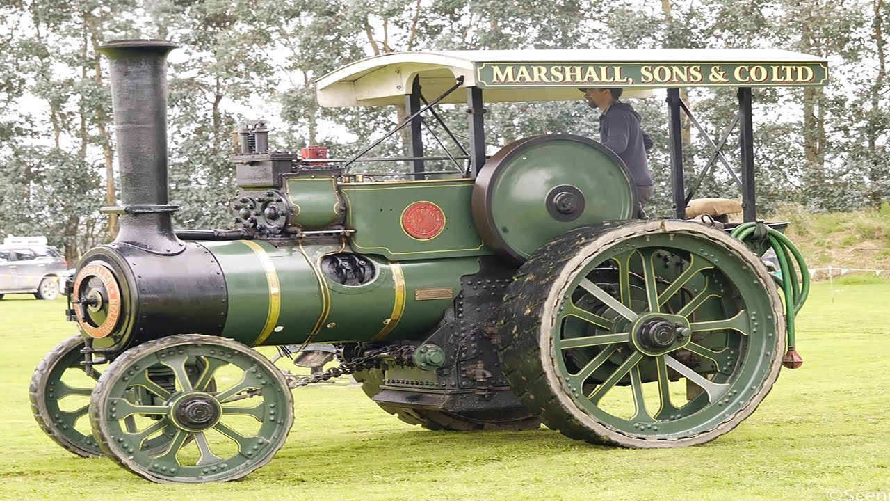 Antique 1925 Marshall Traction Engine 75845 Running at the Southland ...