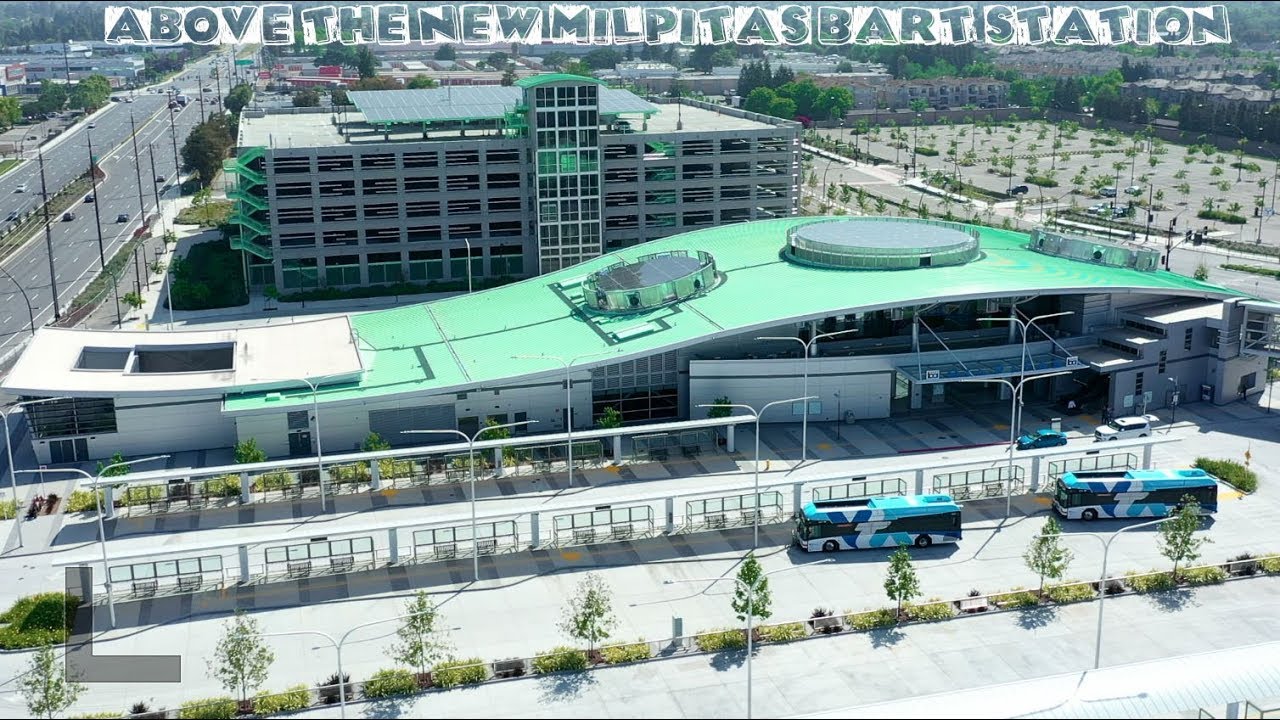 Above The New Milpitas B.A.R.T Station By Drone - YouTube