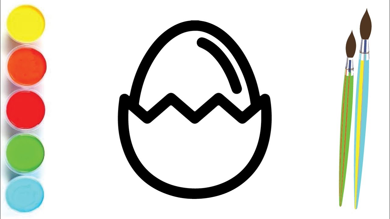 How to draw Egg || Egg drawing for KIDS AND TODDLERS - YouTube