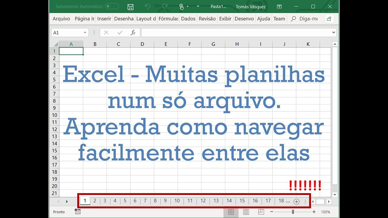 Excel - Muitas planilhas num só arquivo. Aprenda como navegar ...