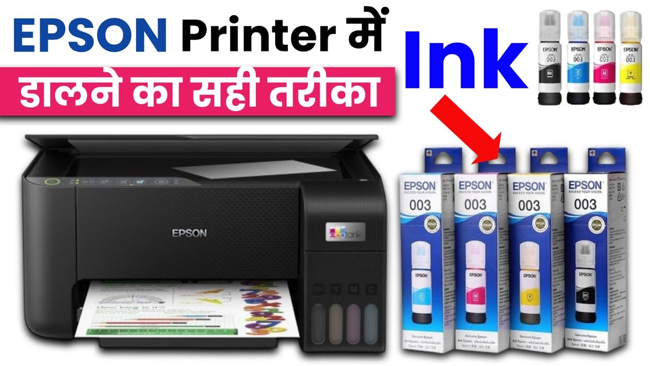 How to fill ink in Epson Printer L 3250 | How to refill ink in Epson ...