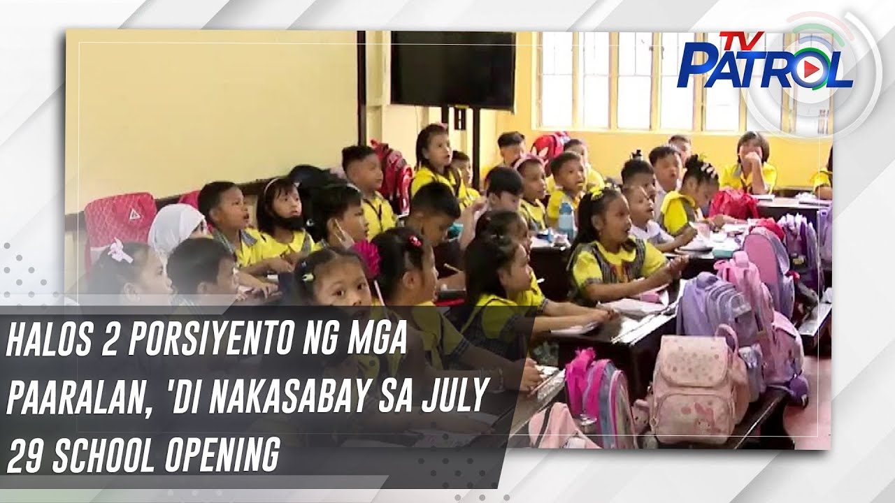 Halos 2 porsiyento ng mga paaralan, 'di nakasabay sa July 29 school ...