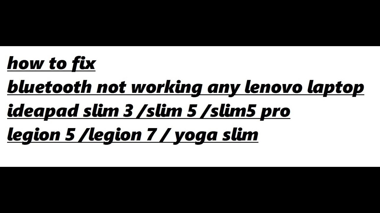 how to fix lenovo laptop bluetooth not working - YouTube