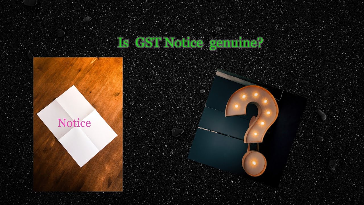 Is GST notice Genuine? - YouTube
