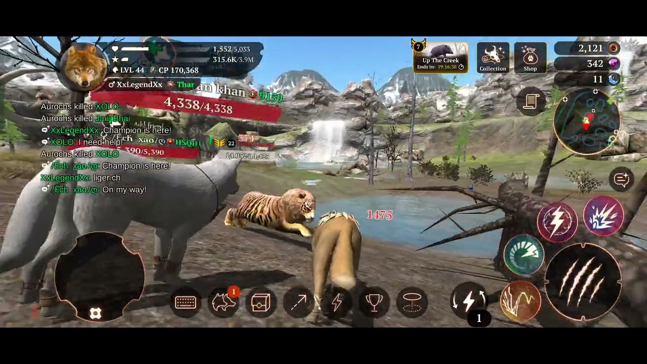 the wolf gameplay lvl 44 mammoth Greek full of champions - YouTube