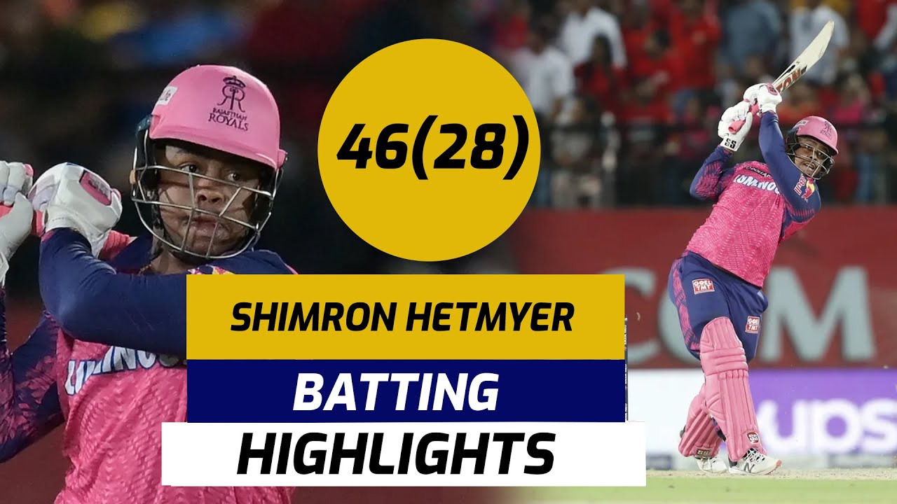 PBKS VS RR | SHIMRON HETMYER FULL BATTING HIGHLIGHTS |SHIMRON HETMYER ...