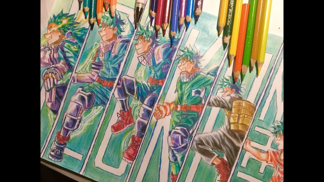 Drawing Izuku Midoriya's Evolution / From Zero To Hero - Boku No Hero ...
