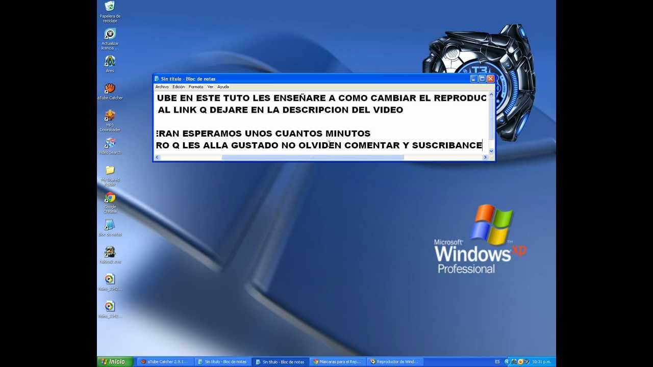 como cambiar el reproductor de windows xp,vista y 7 - YouTube