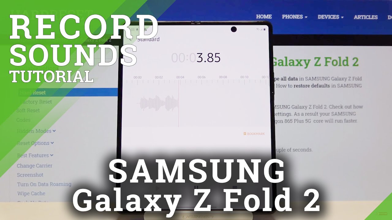 SAMSUNG Galaxy Z Fold 2 Voice Recorder – Record Sounds - YouTube