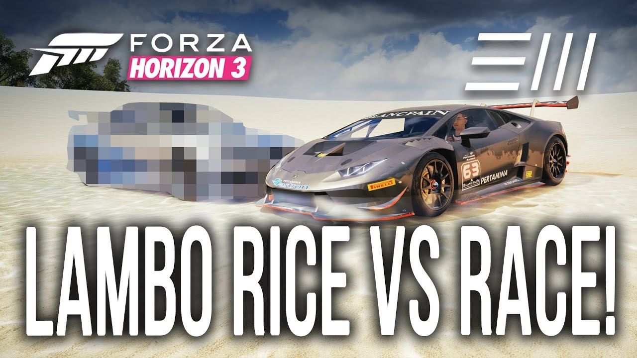 Forza Horizon 3 - RICE vs "RACE" LAMBORGHINI CAR CHALLENGE! w/Stark3y90 ...