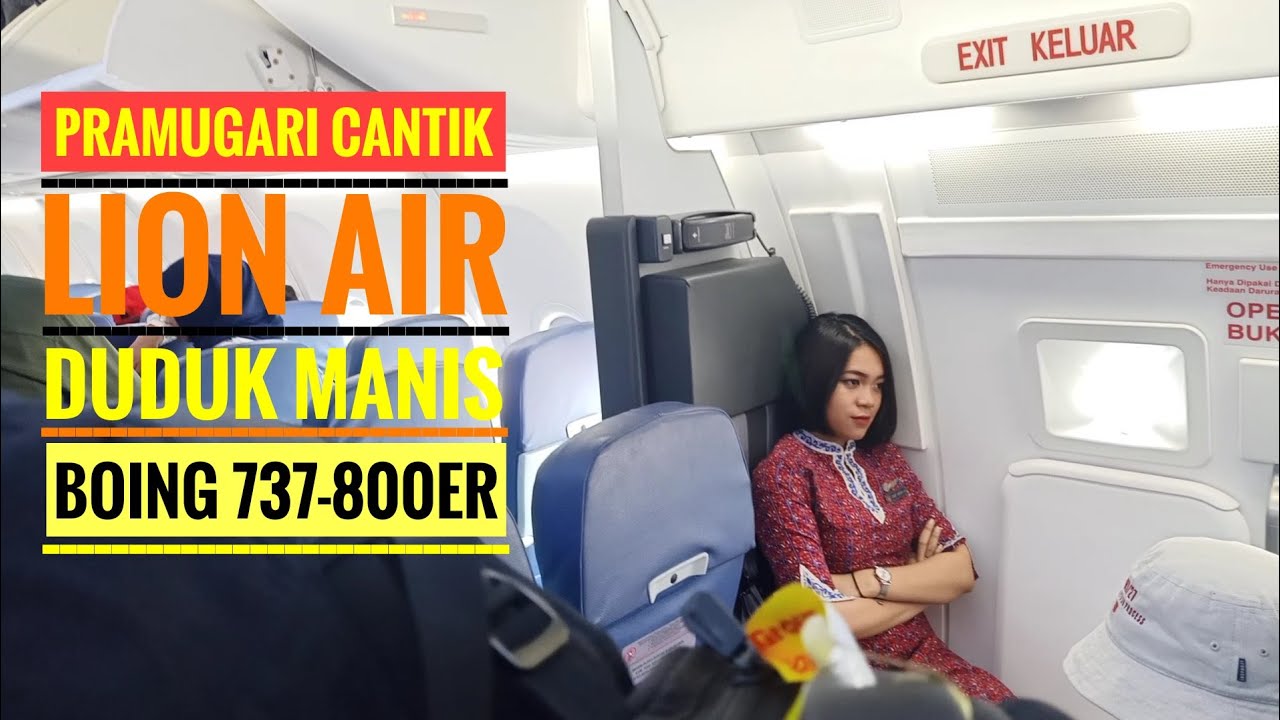 🔴PRAMUGARI CANTIK LION AIR DUDUK MANIS DIDALAM PESAWAT || Rute Medan ...