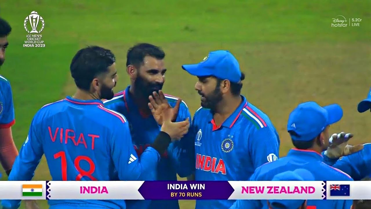 Team India Winning Moment & Celebration After Beating NZ | Team India ...