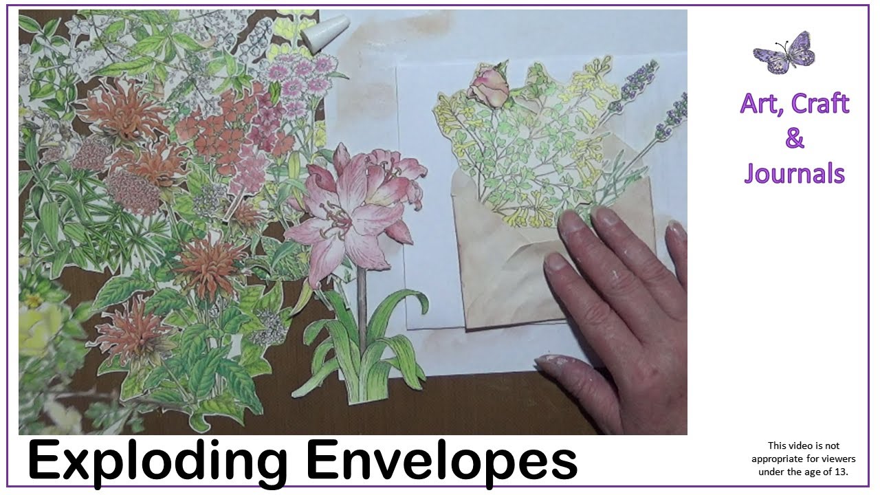 Exploding envelopes - Tina's Bursting Bloom Envelopes - YouTube