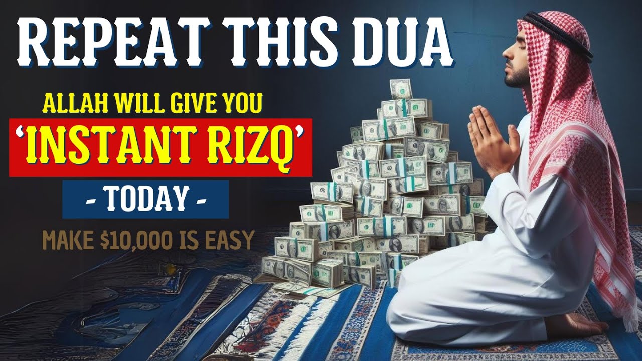 REPEAT THIS DUA EVERY DAY AND ALLAH WILL GIVE YOU INSTANT RIZQ TODAY ...