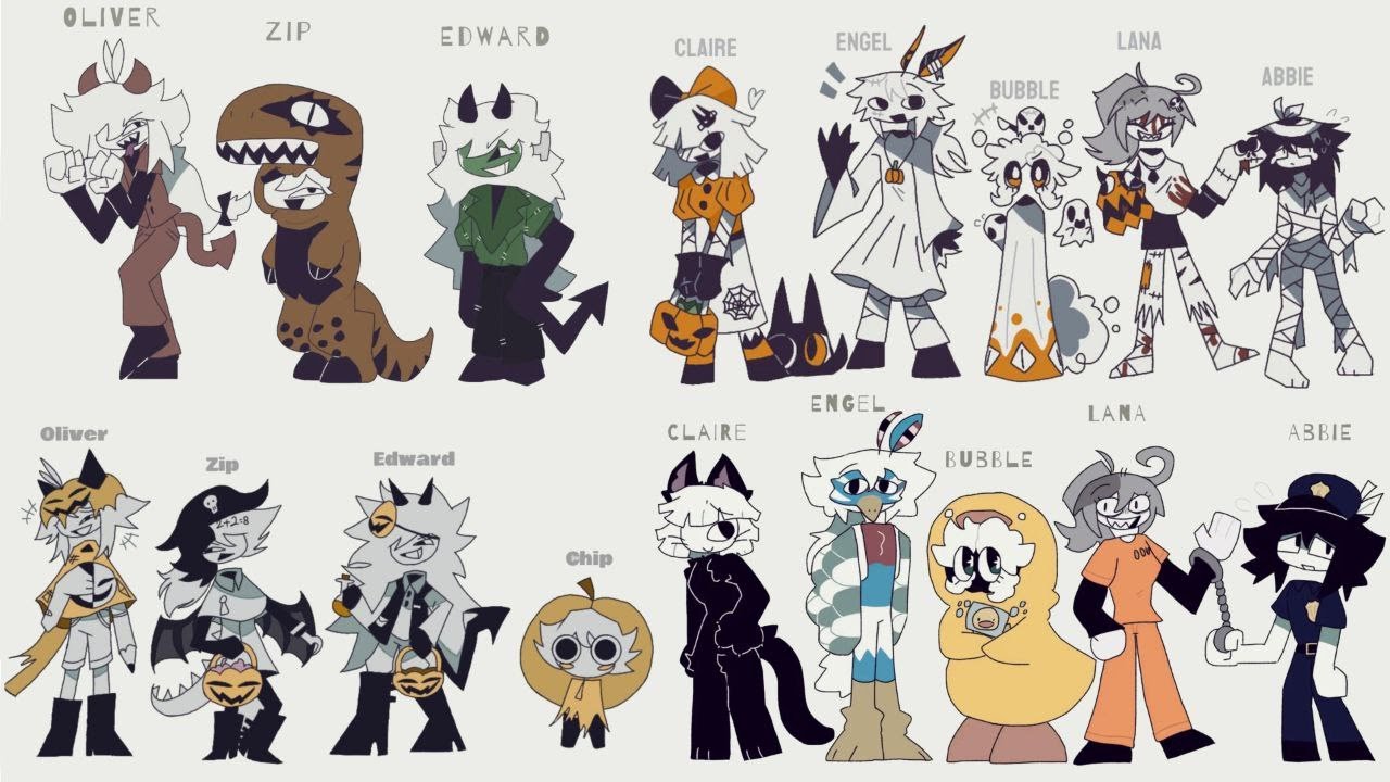 All FPE + Halloween AU | Fundamental Paper Education VS Halloween AU ...