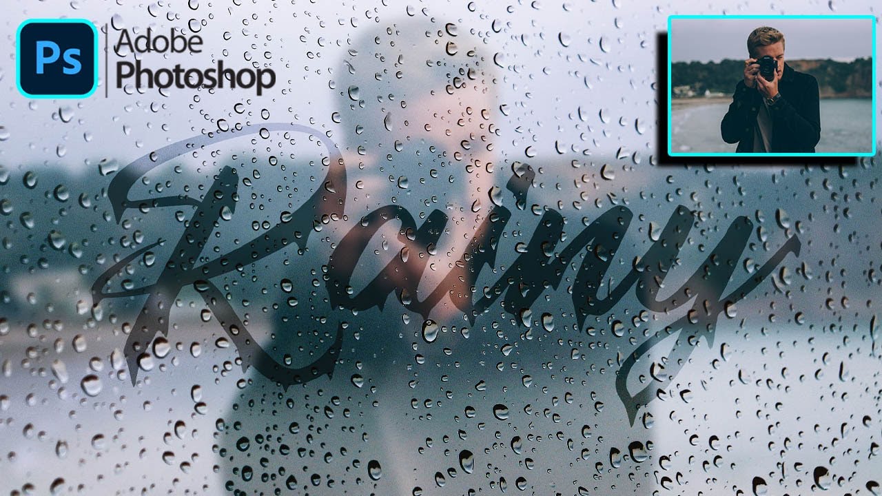 Rainy Text Effect In Adobe Photoshop | Full Tutorial | 2021 - YouTube