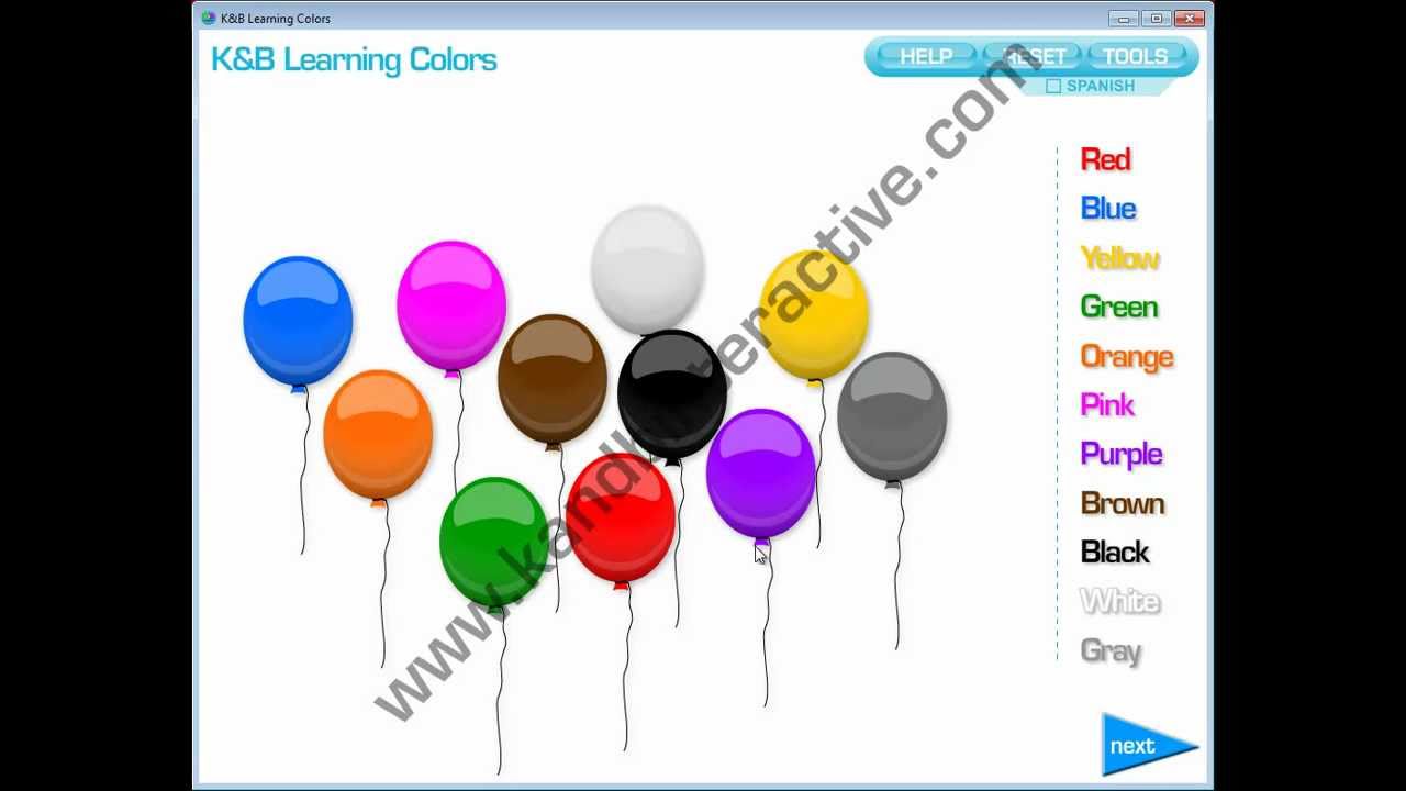 Learning Colors Interactive Software - YouTube