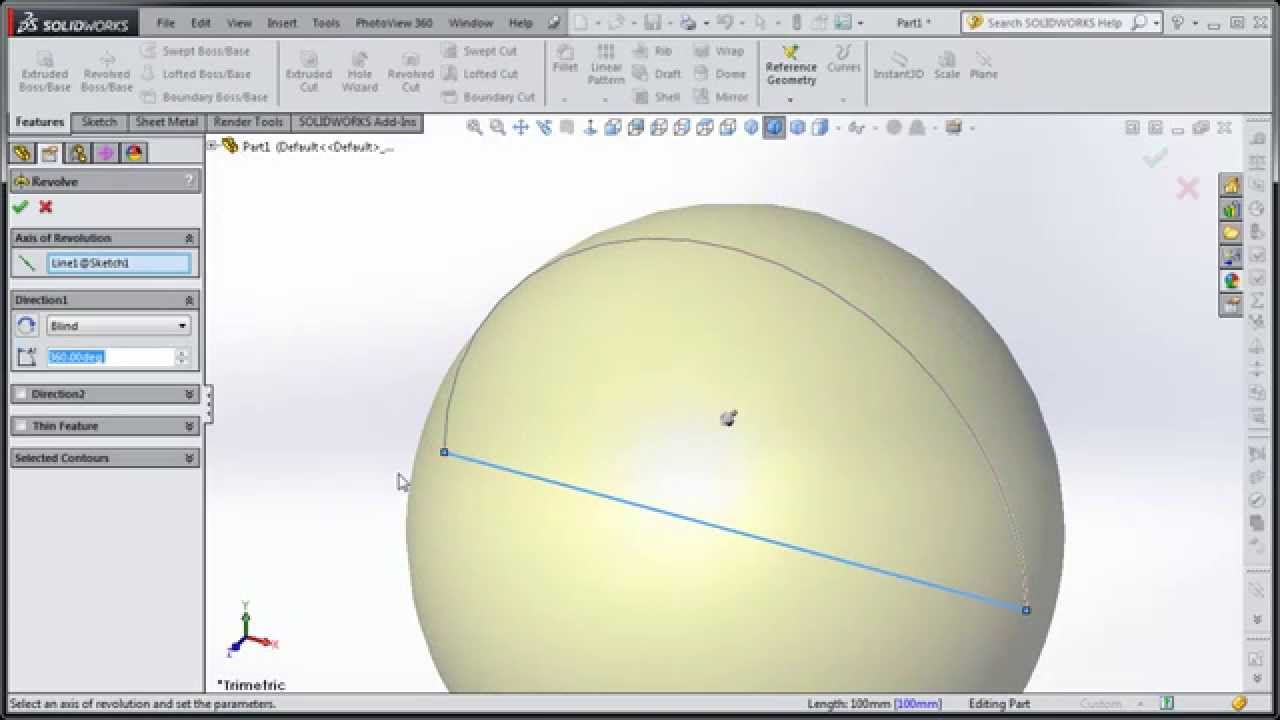 SolidWorks 2015 Tutorial 004 Sphere YouTube solidworks-2015-tutorial-004-sphere-youtube