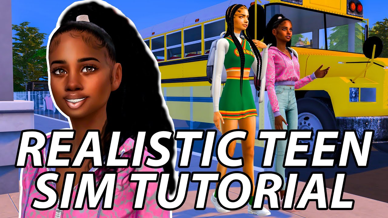 Sims 4 Realistic Teen Sim Tutorial 1 | Teen-A-Day CAS Challenge - YouTube