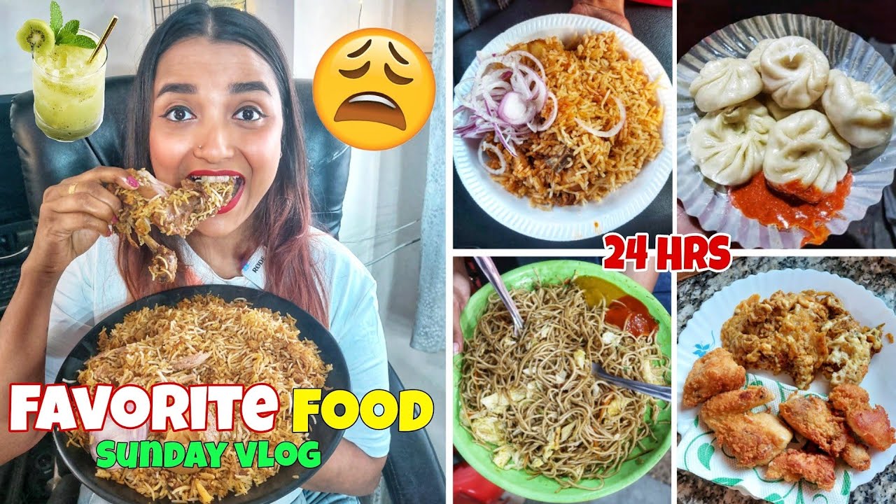 Vlog - Eating My Favourite FOOD for 24 Hours Challenge - Haunted House ...