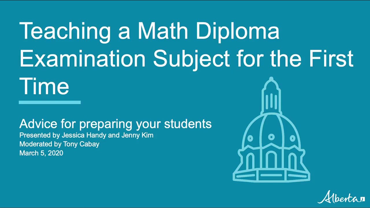 Teaching a math diploma examination subject for the first time - YouTube