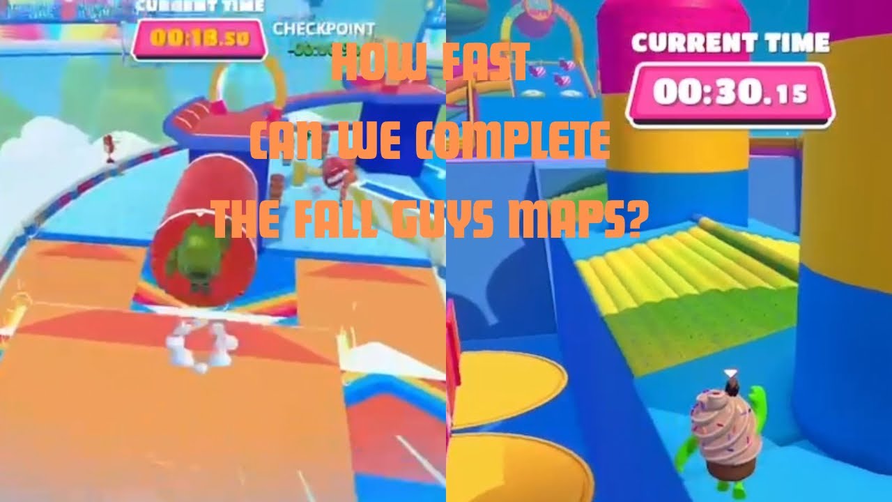 How fast can we complete the Fall Guys Maps - YouTube