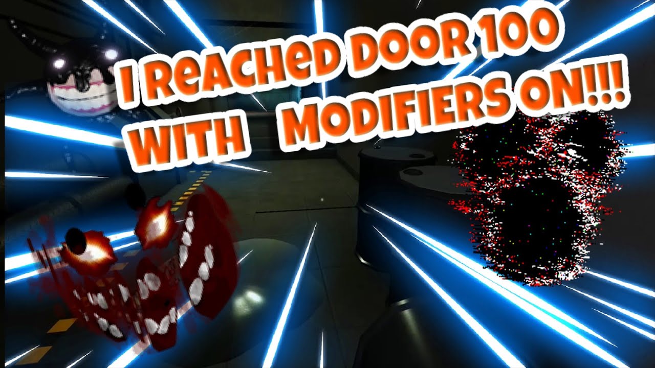 I REACHED Door 100 With MODIFIERS On In Roblox Doors! (No Commentary ...