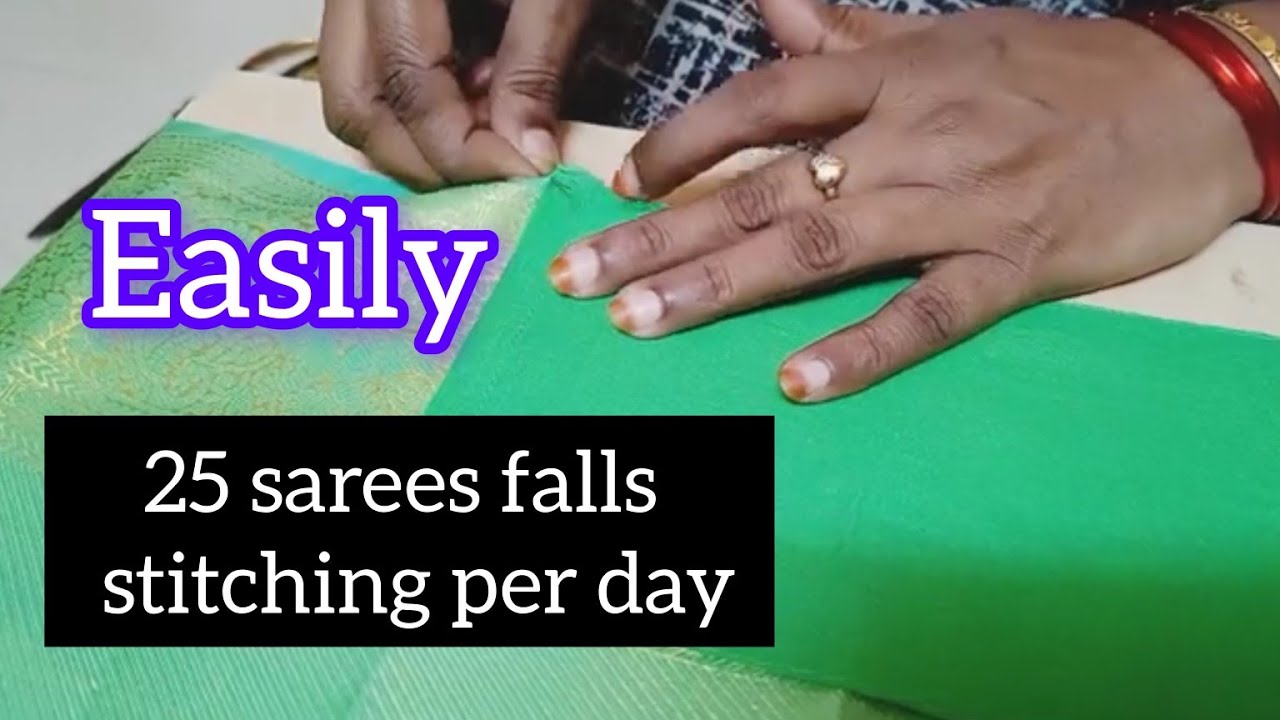 How to stitch saree fall stitching at Home| saree fall stitching tips ...