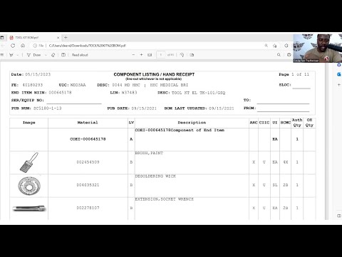 How to fill out a B.O.M. for hand receipt holders and Commanders - YouTube
