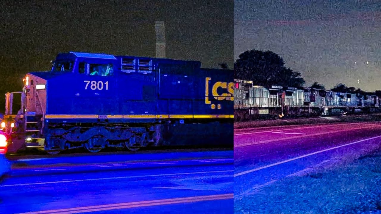 CSX 7801 Leads L778 Through Dover w/ A Beautiful K5H & 4 Units Trailing ...