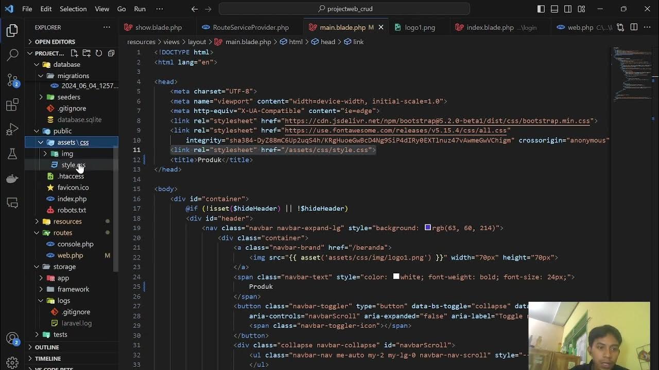 Penjelasan Program CRUD dengan Framework Laravel serta Fitur Login dan Register - YouTube