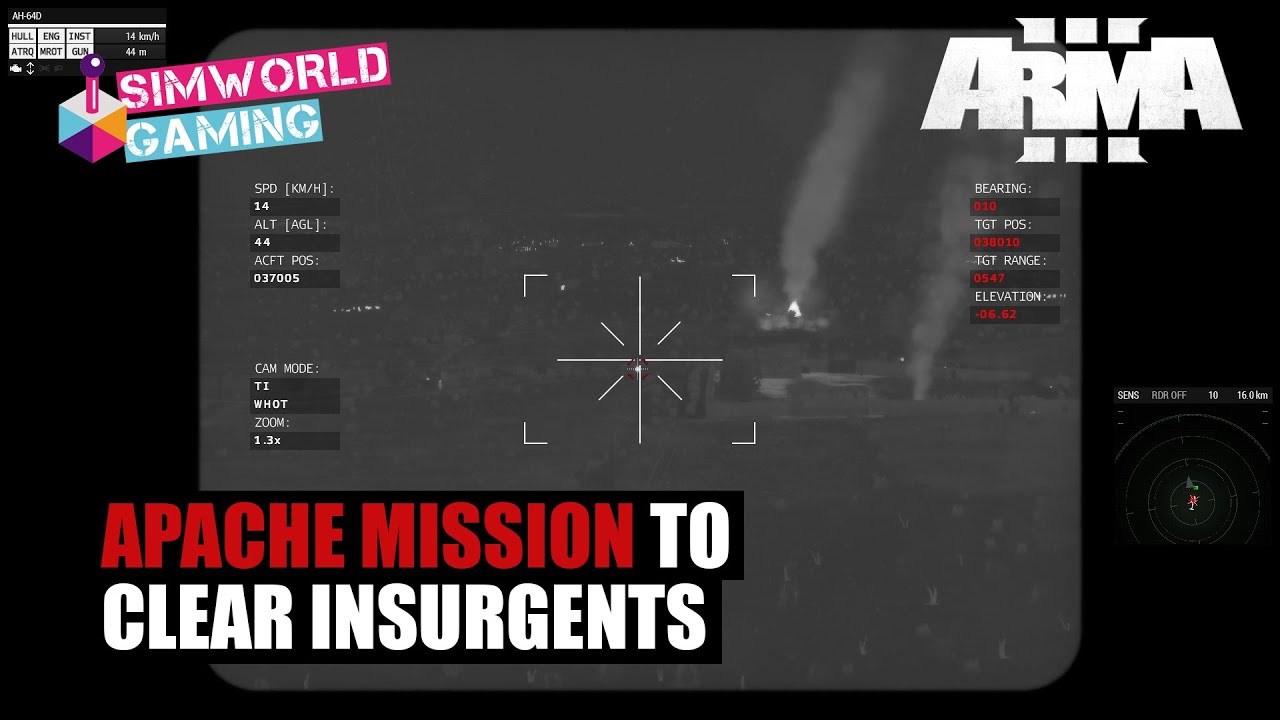 Apache A64 // Clearing Insurgents // Arma 3 - YouTube