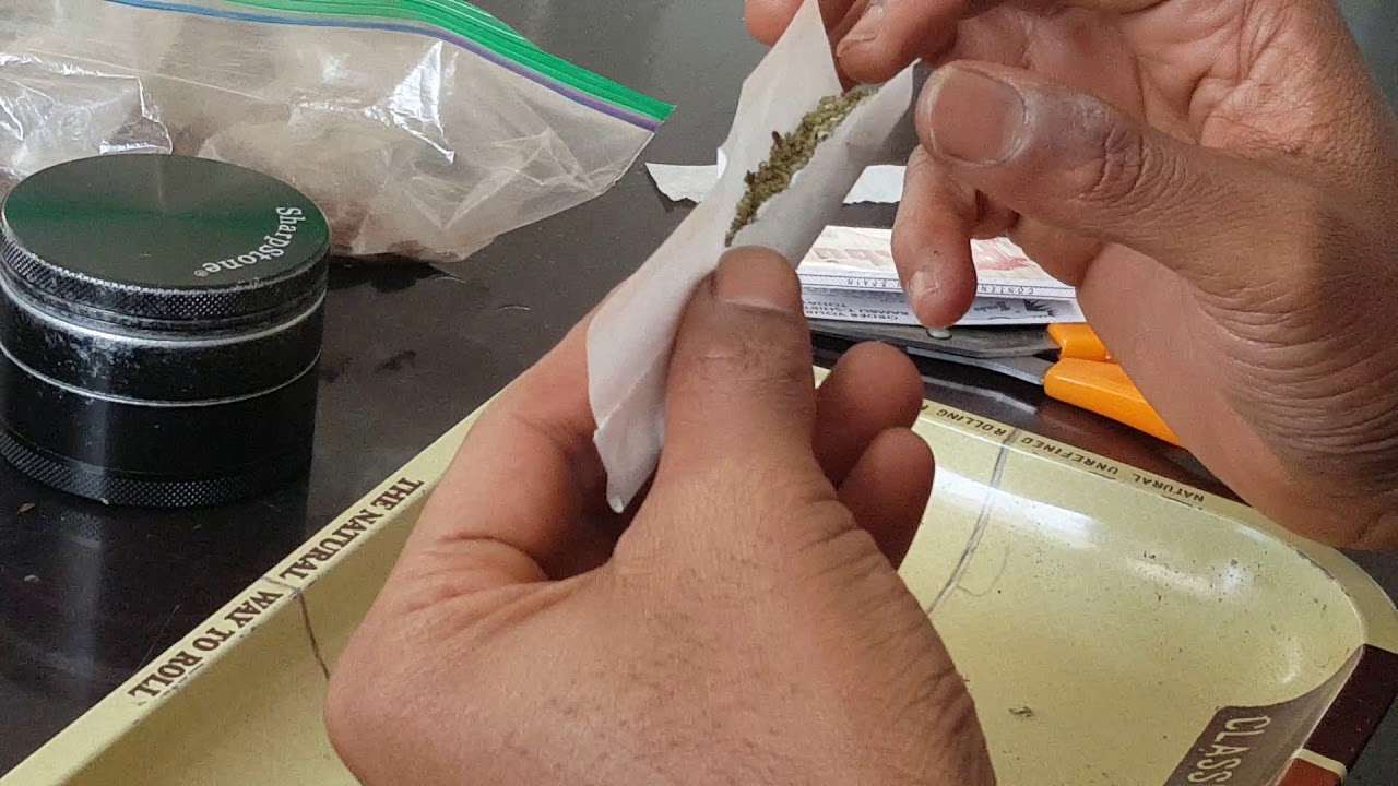 How to roll weed with no filter - YouTube