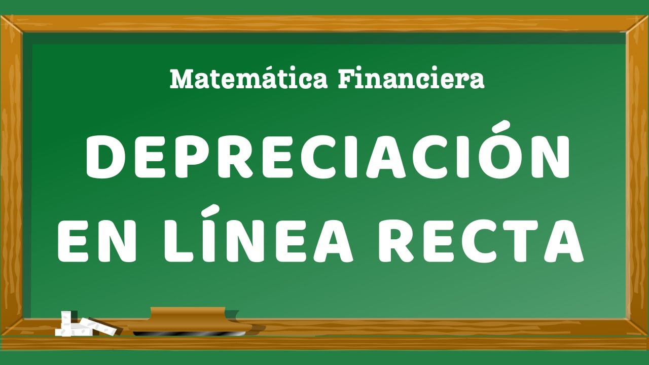 Depreciación por el método de la línea recta - YouTube