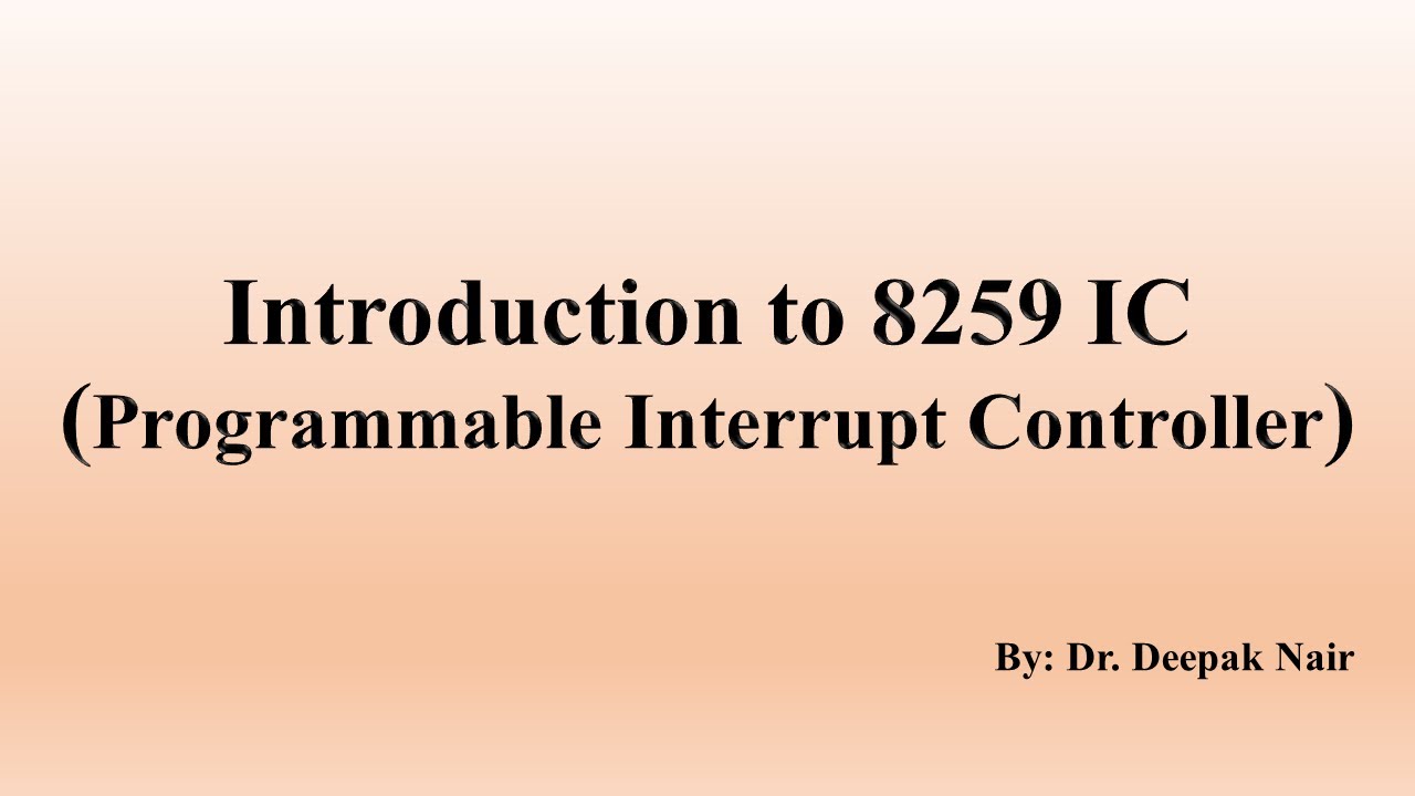Introduction to 8259 IC - YouTube