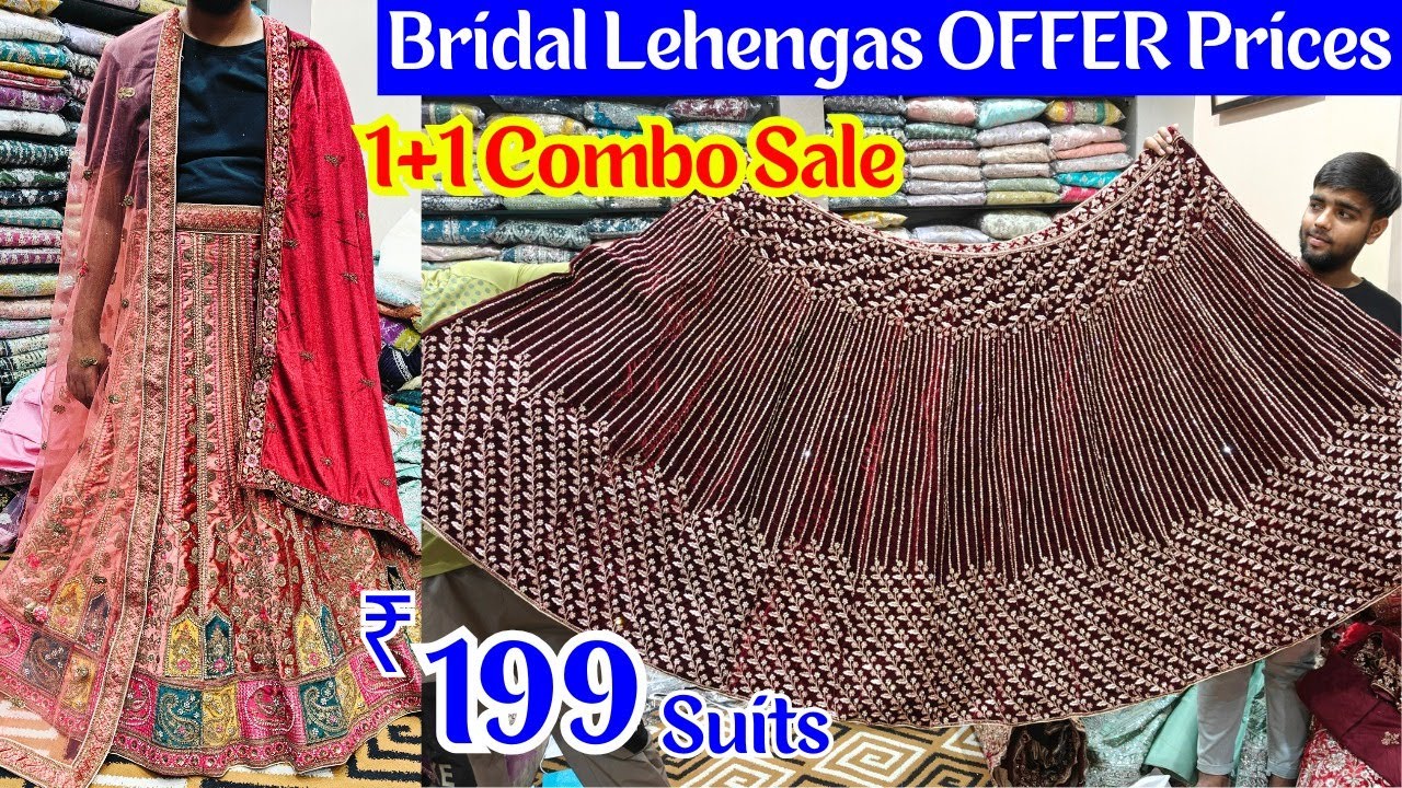 SDS Textiles Tolichowki OFFER PRICES Bridal Lehengas 1+1 Combo OFFERS ...