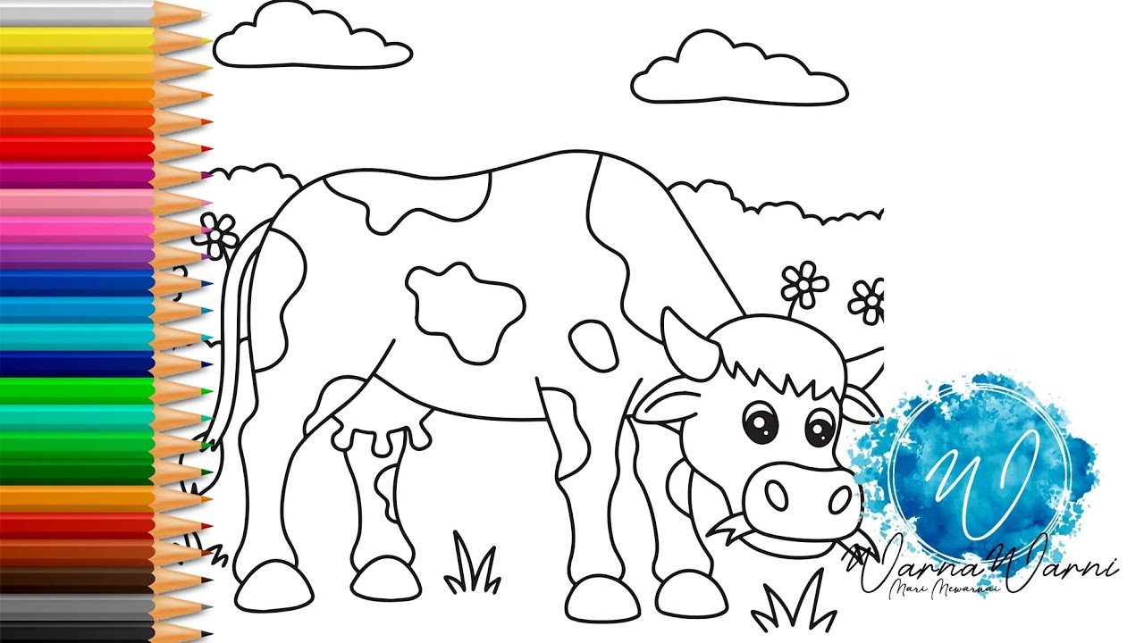 Mewarnai Gambar Sapi | Coloring a Cow - Warna warni Official - YouTube