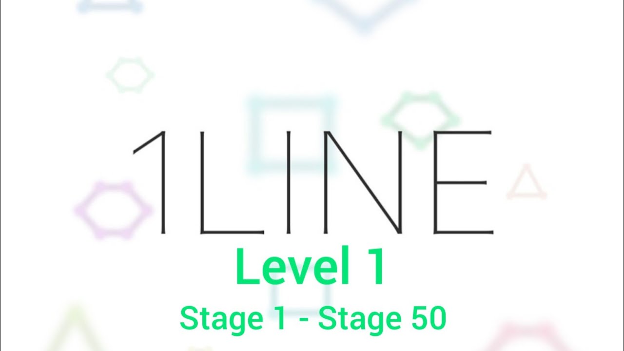 1LINE one-stroke puzzle game Level 1 Stage 1 - Stage 50 - YouTube